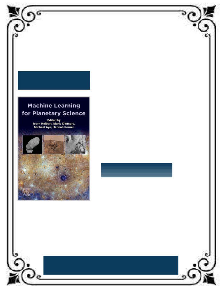 Machine Learning for Planetary Science Joern Helbert ebook complete chapters 2026 | PDF ...