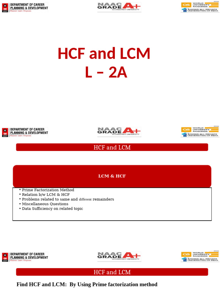 10. Hcf and Lcm L-2 | PDF | Bus | Number Theory