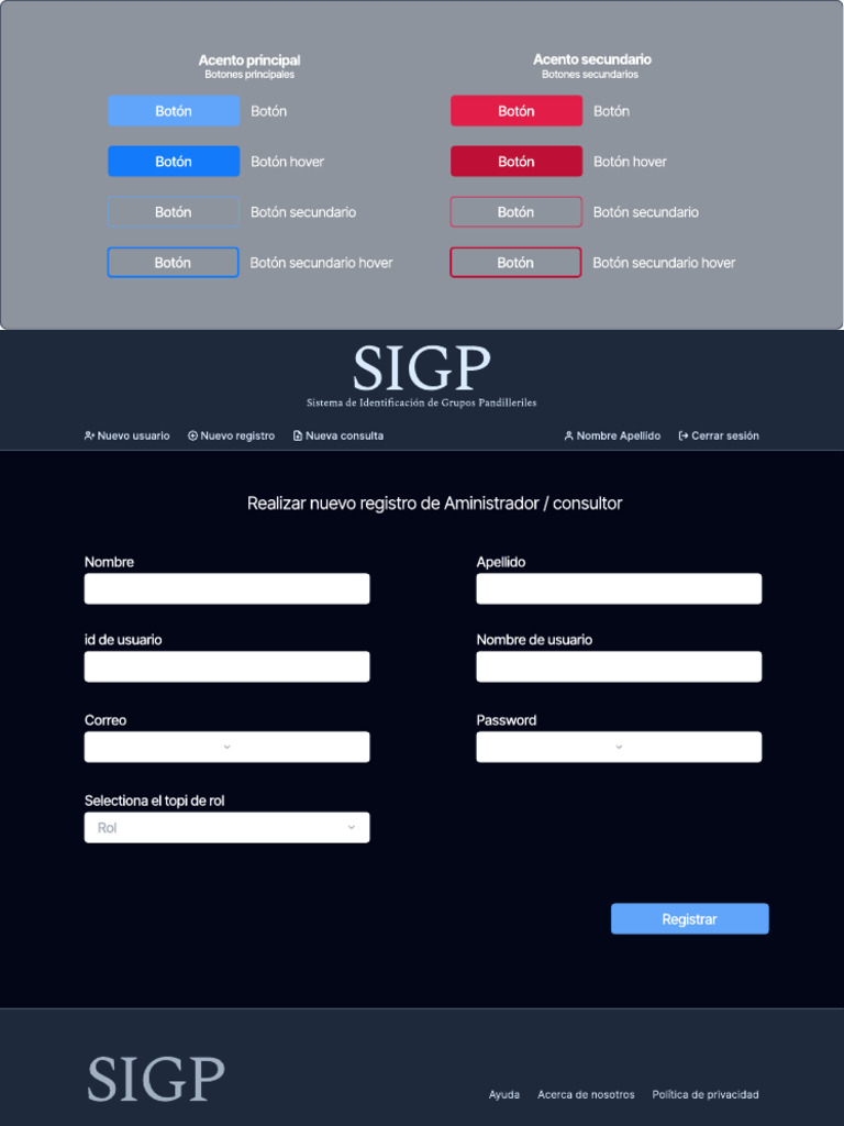 Interfaz de Usuario para SIGP | PDF | Privacidad en internet | Privacidad