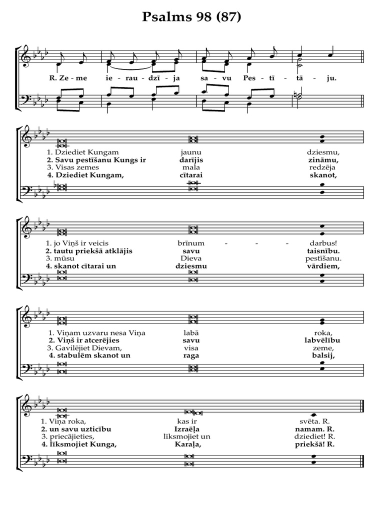 Psalms 98 (87) - Full Score | PDF