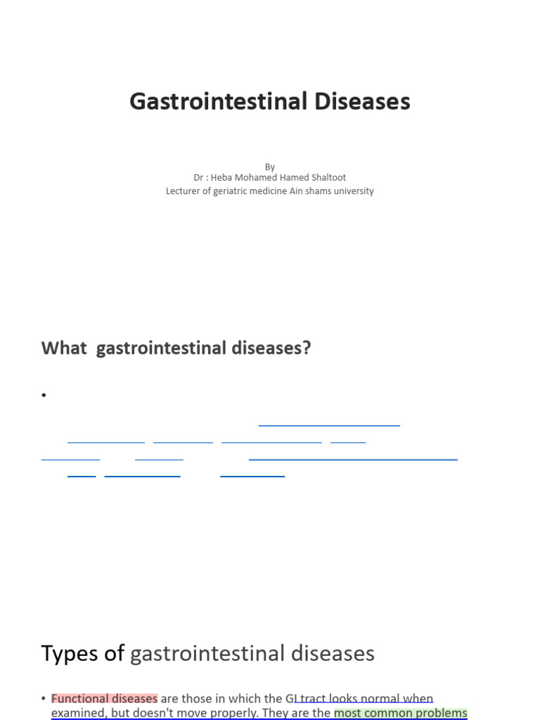 Understanding Gastrointestinal Diseases | PDF | Constipation ...