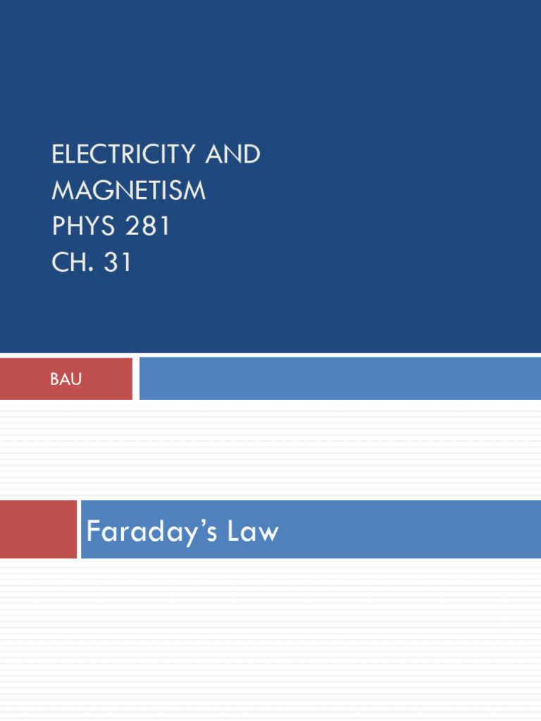 Electricity & Magnetisim_Chapter 8 | PDF | Electromagnetic Induction | Magnetic Field