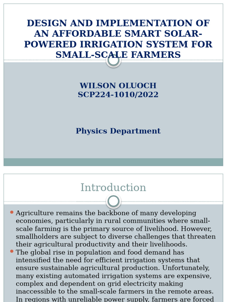 Oluoch | PDF | Irrigation | Agriculture