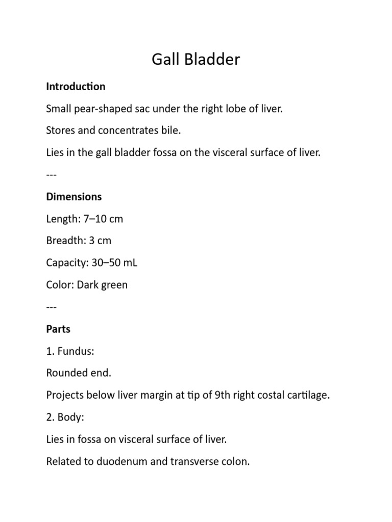 Gall Bladder | PDF
