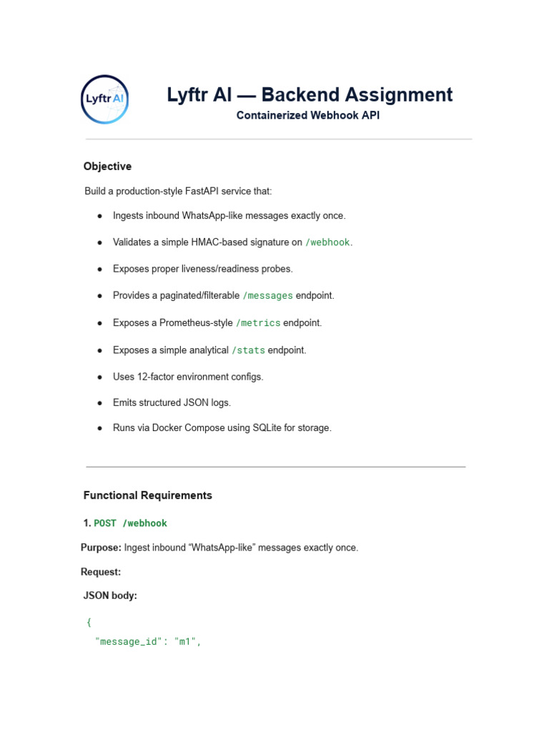 Lyftr AI — Backend Assignment | PDF | Software | Computer Programming