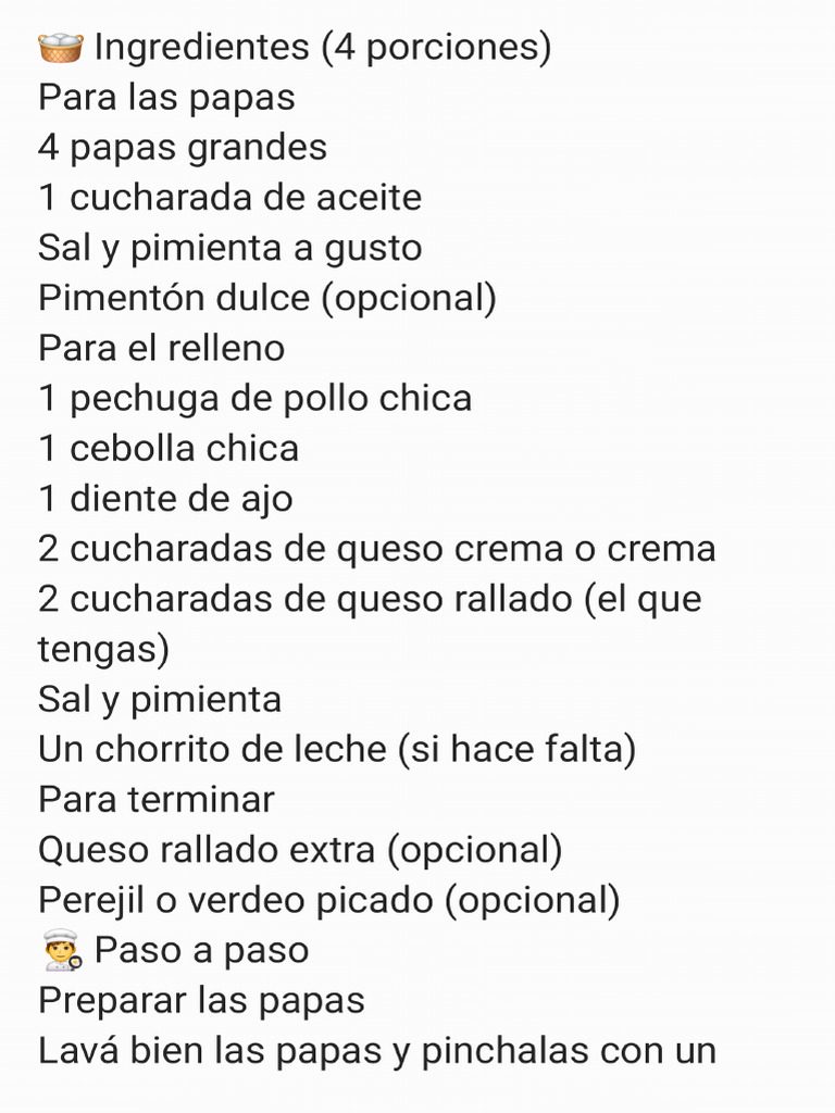 Papas Crocantes Rellenas de Pollo Cremoso _260123_153336 | PDF