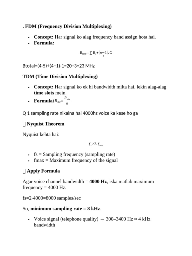 FDMs | PDF | Internet Protocol Suite | Bit Rate