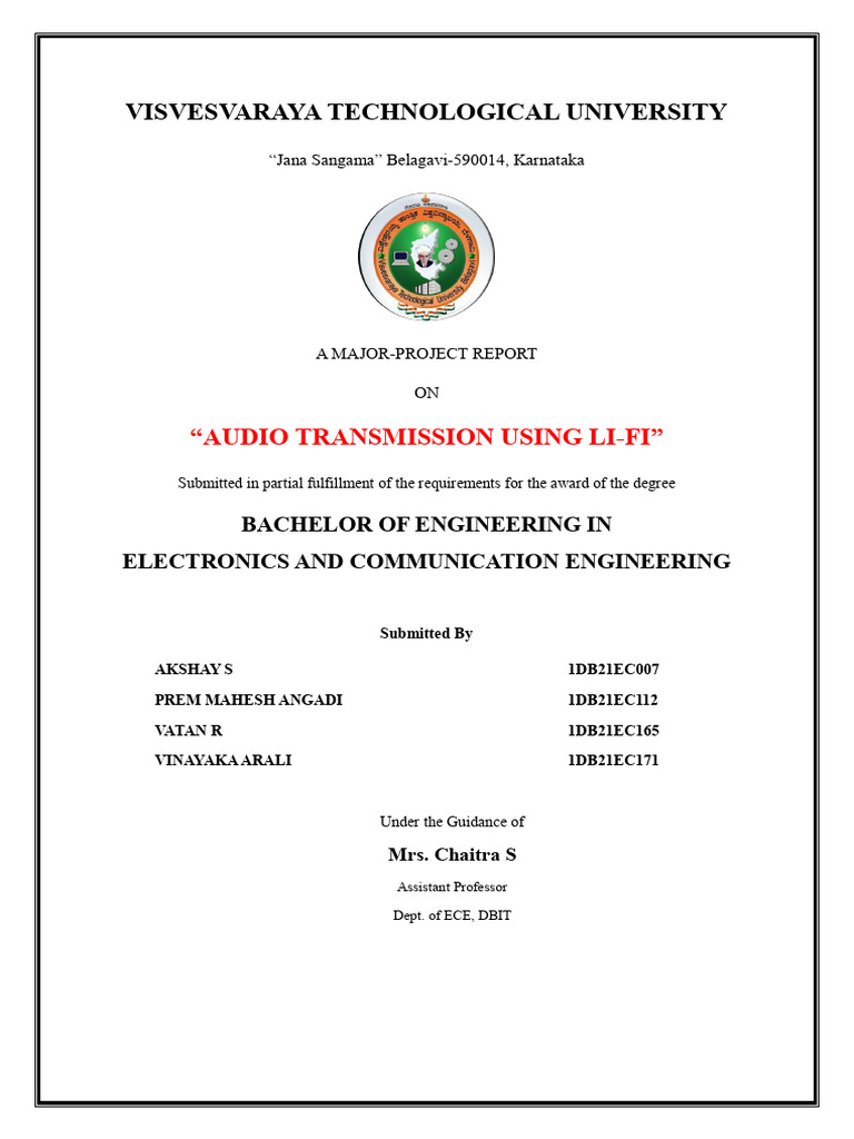 Audio Transmission via Li-Fi Technology | PDF | Operational Amplifier ...