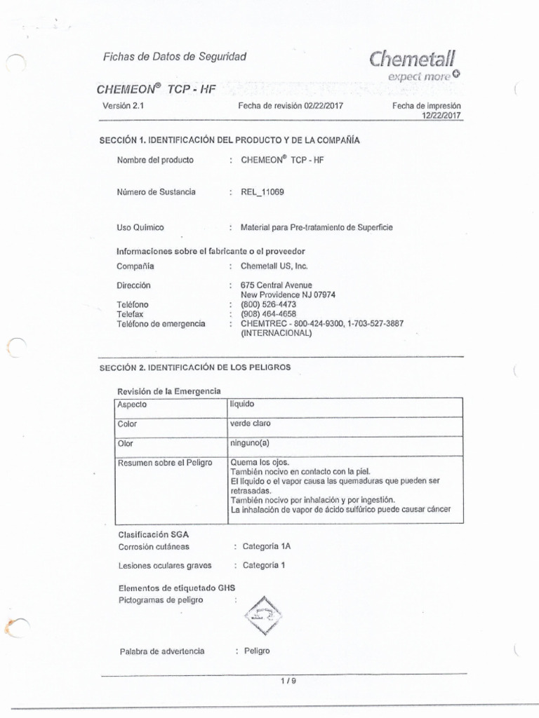 Hds7 Chemeon TCP HF | PDF