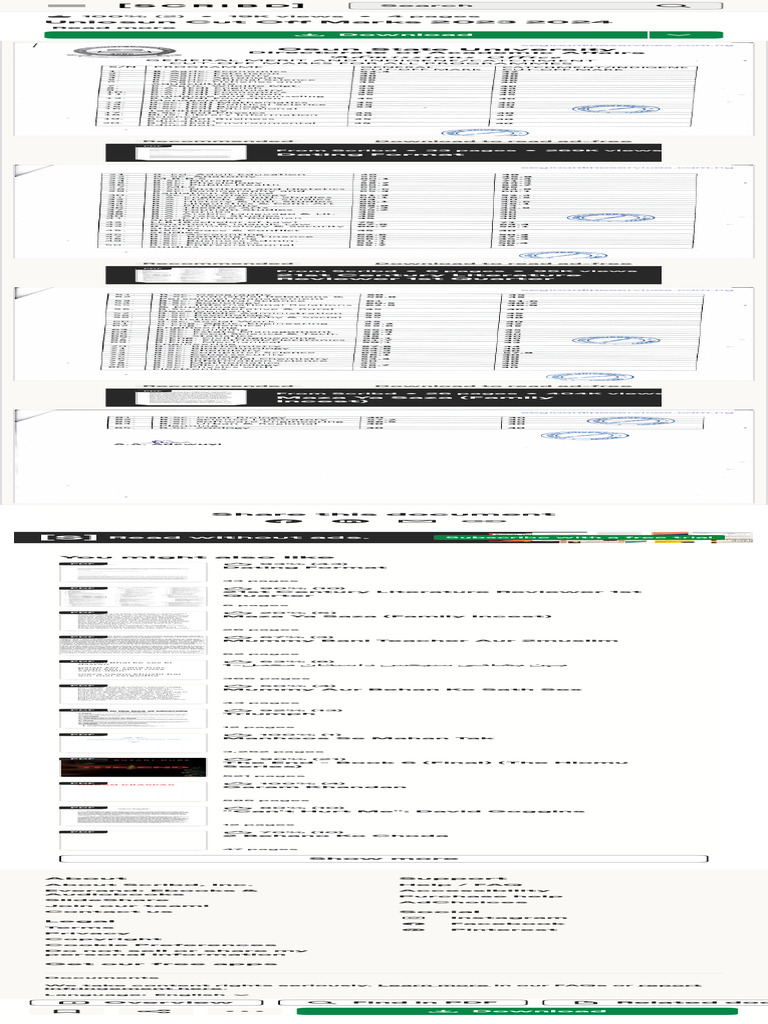 Uniosun Cut Off Marks 2023 2024 PDF | PDF | Scribd