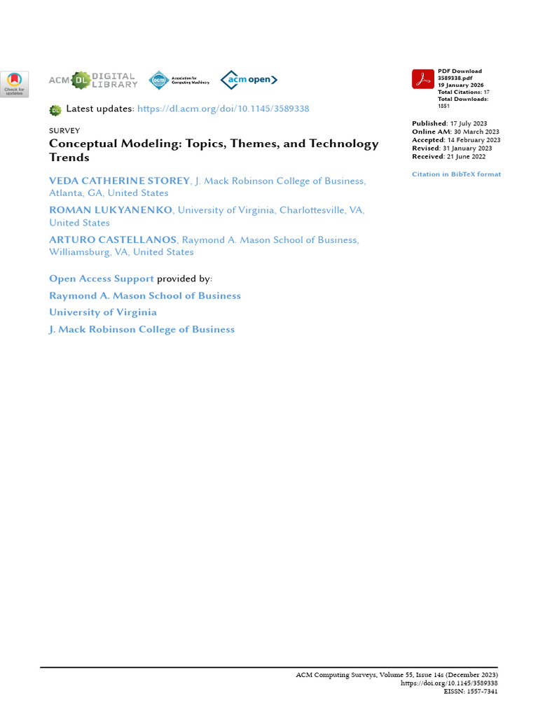 Conceptual Modeling Topics Themes and Technology Trends | PDF ...