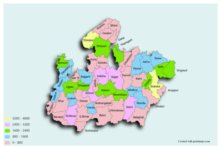 Madhya Pradesh Map Chart | PDF