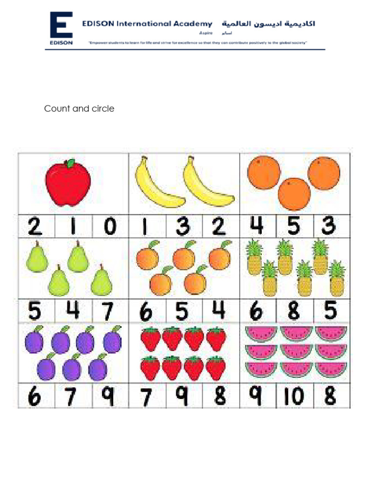 Count and Circle Activity Guide | PDF