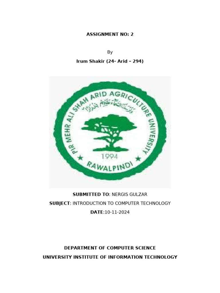 Assignment No 2 (1) Irum | PDF