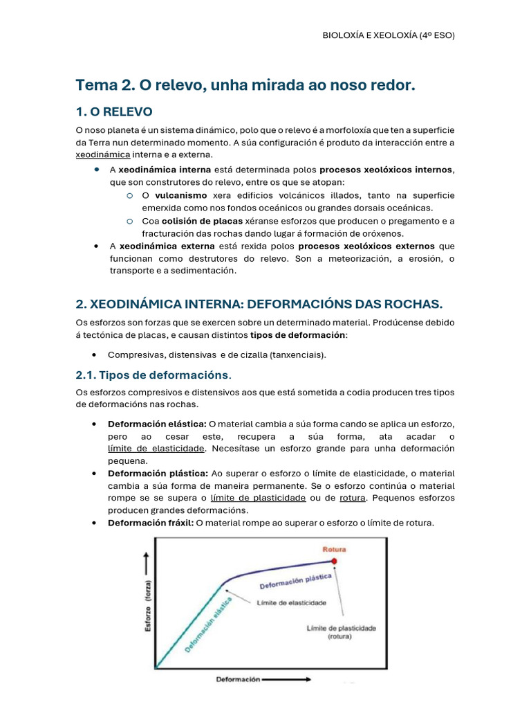 Tema 2. O Relevo, Unha Mirada Ao Noso Redor v1.2 | PDF