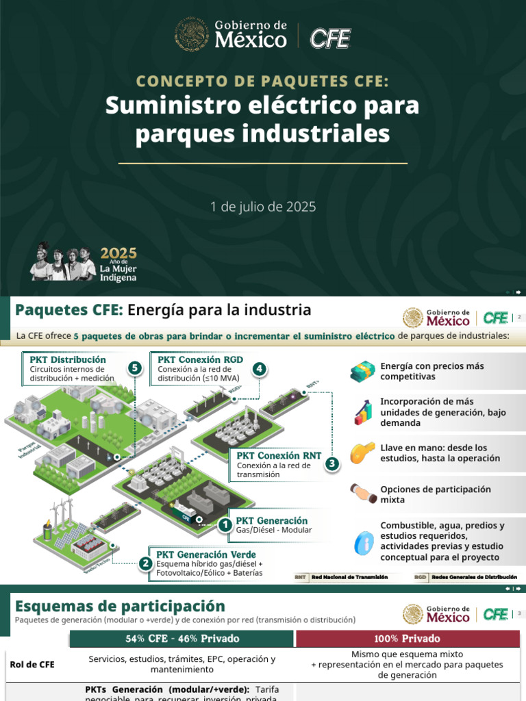 Paquetes CFE: Energía para Parques Industriales | PDF | Ingenieria ...