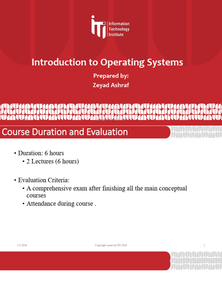 Introduction to Operating Systems Overview | PDF | Operating System ...