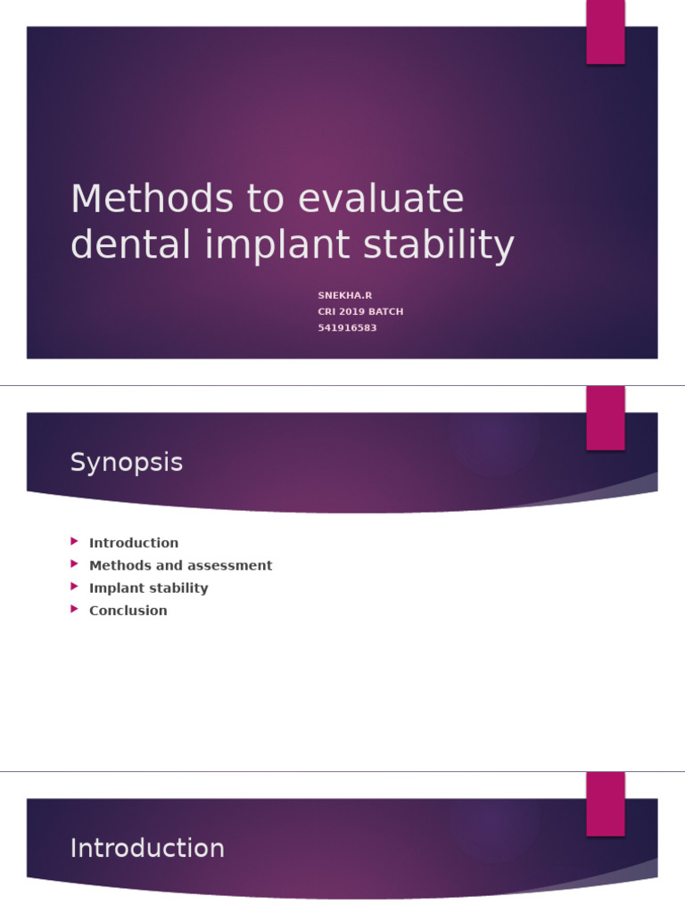 Presentation Prostho | PDF | Dental Implant
