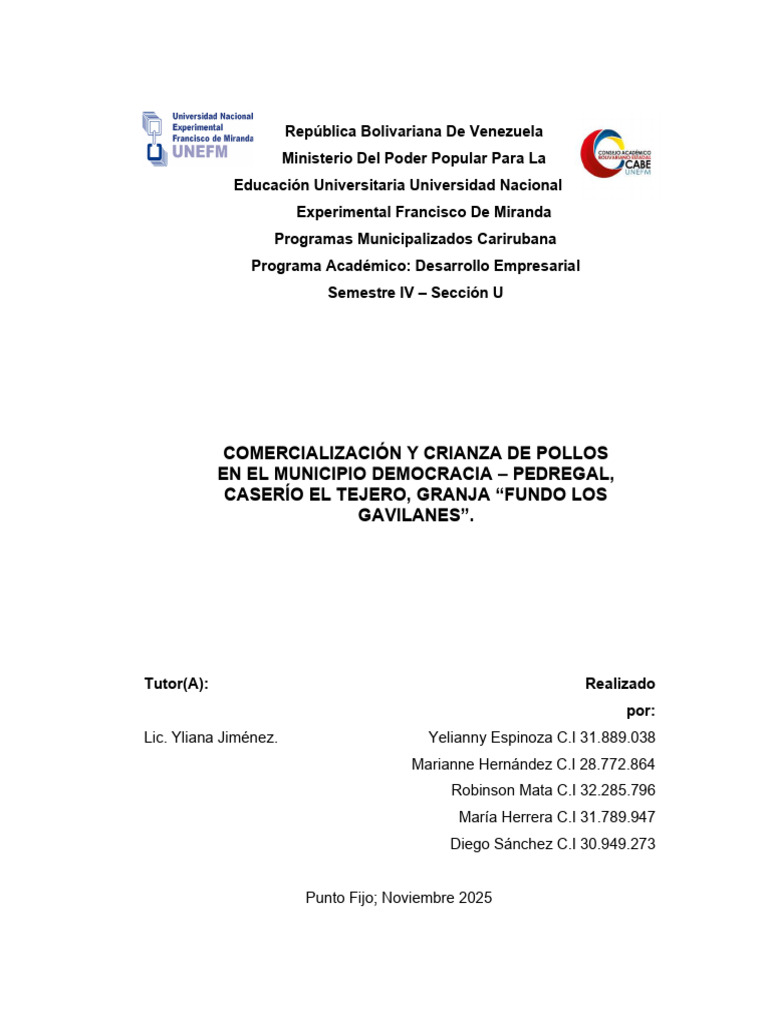 Granja Fundo Los Gavilanes | PDF | Análisis FODA | Economias