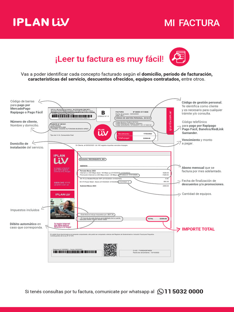 instructivo_factura_iplan_liv_2023_FINAL_MAIL | PDF | Factura ...