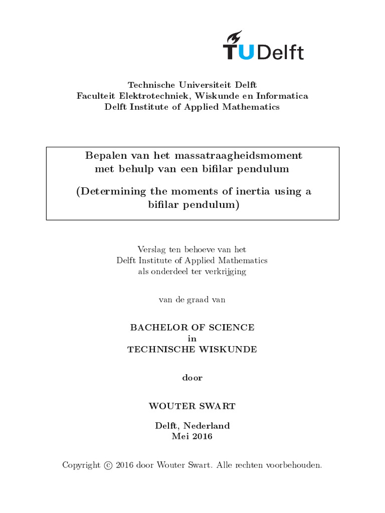 Moments of Inertia via Bilar Pendulum | PDF | Lagrangian Mechanics ...