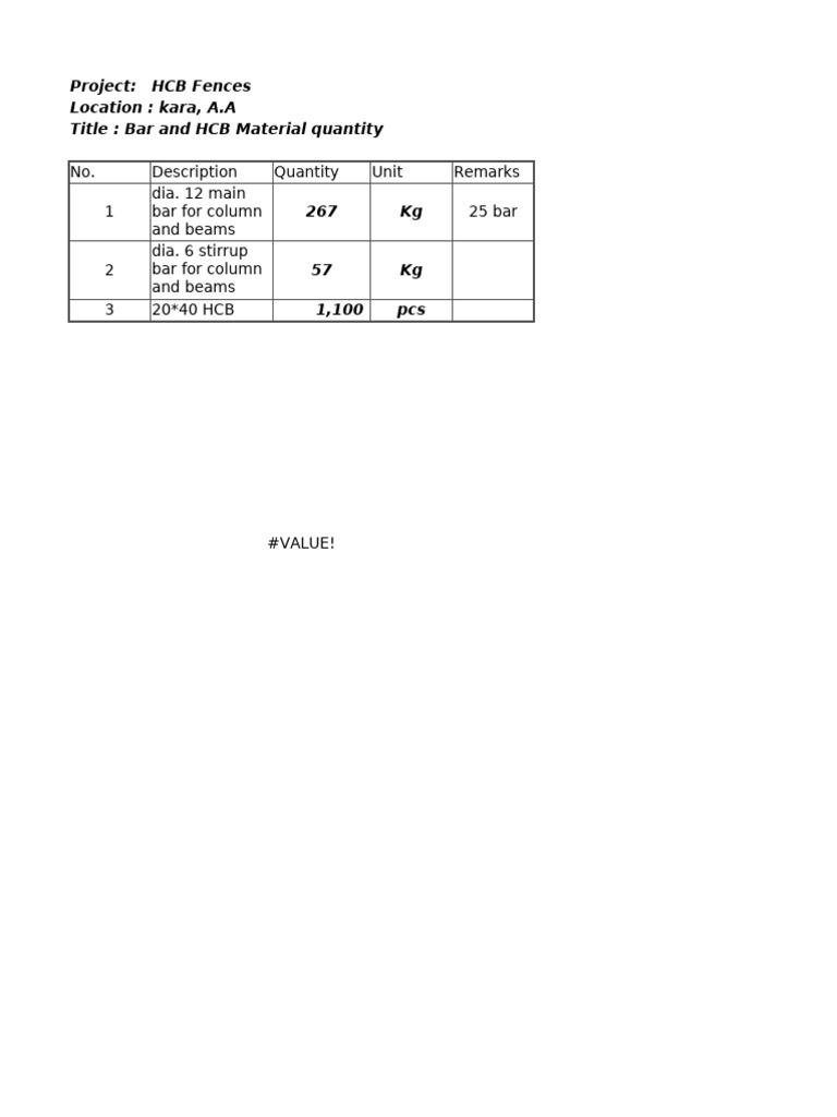 Bar_HCB _material _fence wotk_kara | PDF