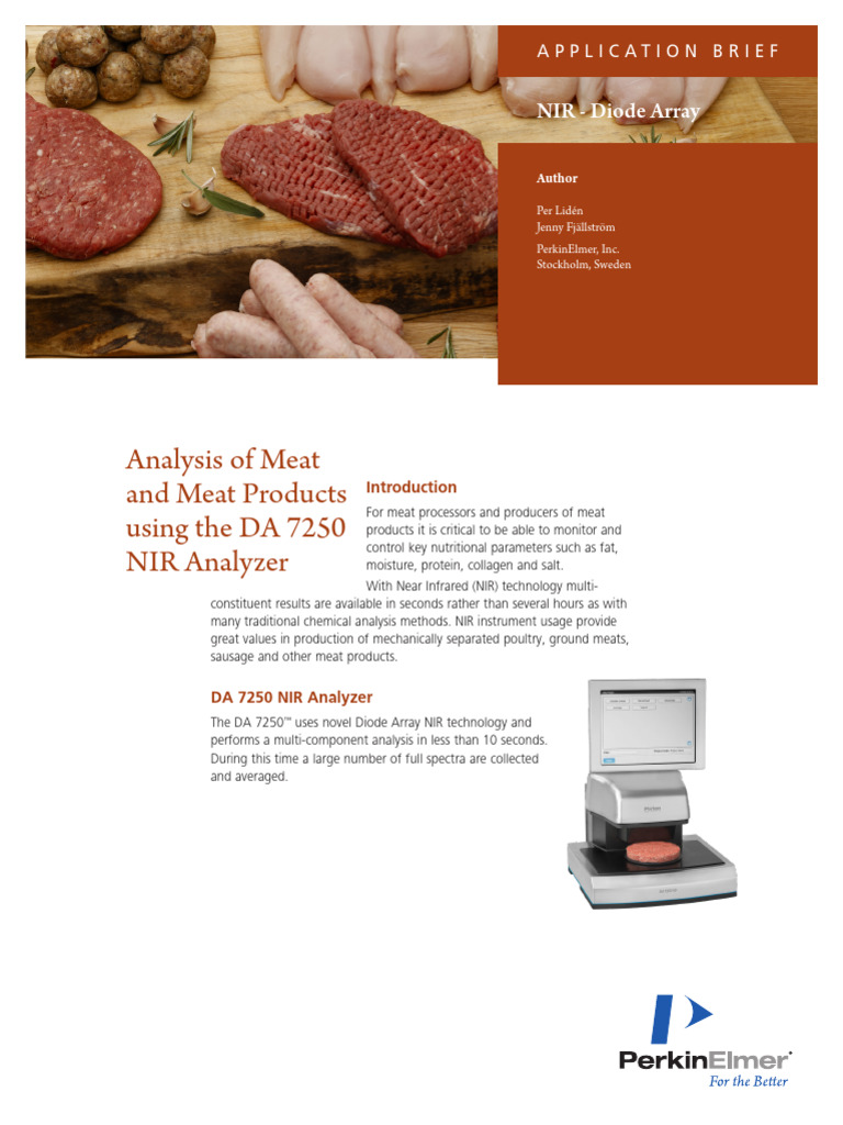 Application Note Meat-Analysis | PDF | Meat | Sausage