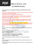 Mr Long's Grade 12 CAT PAT Guide | PDF | Html Element | Spreadsheet