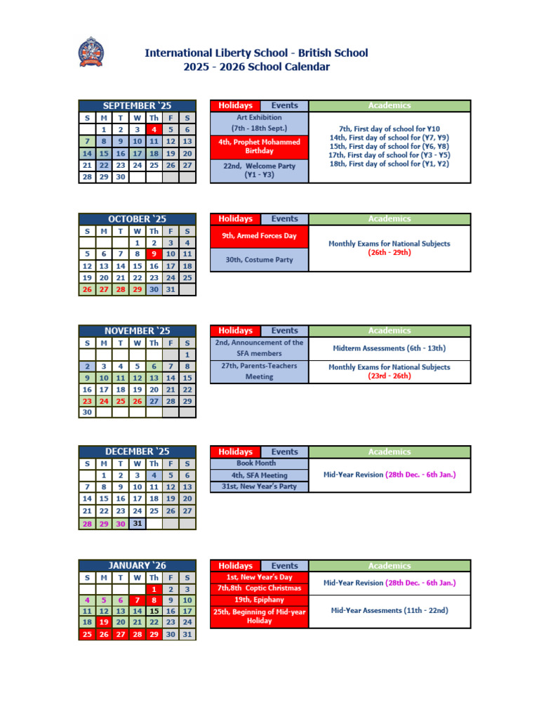 British Calendar 2025-2026 | PDF