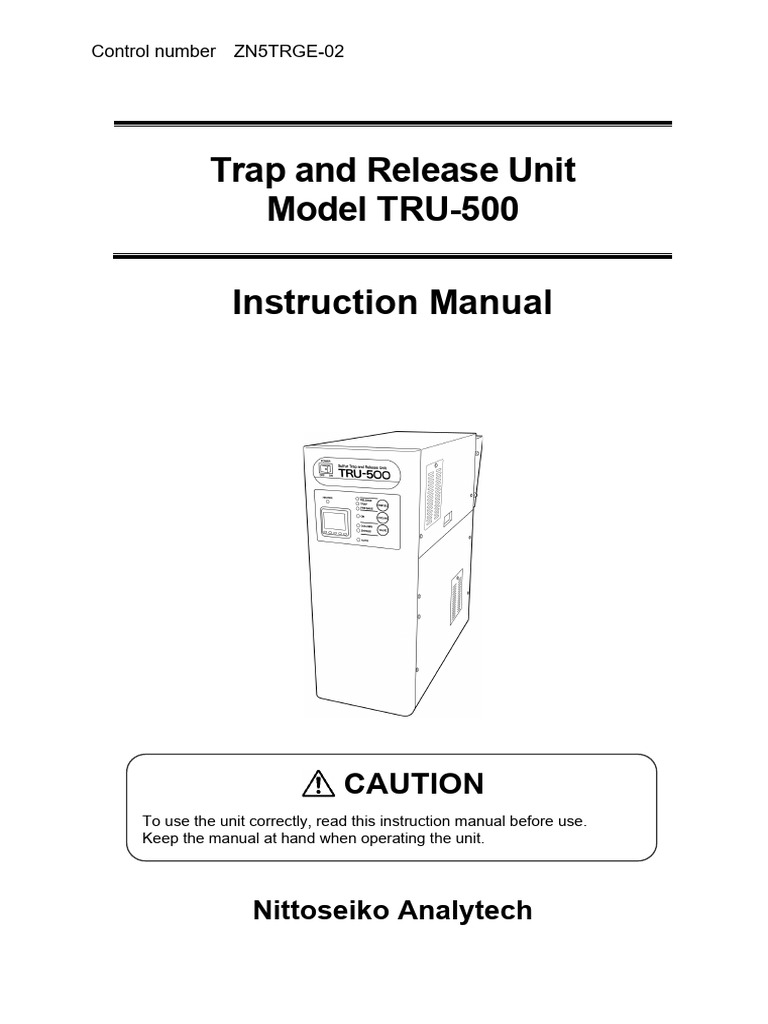 TRU-500 Trap and Release Unit Manual | PDF | Electromagnetic ...