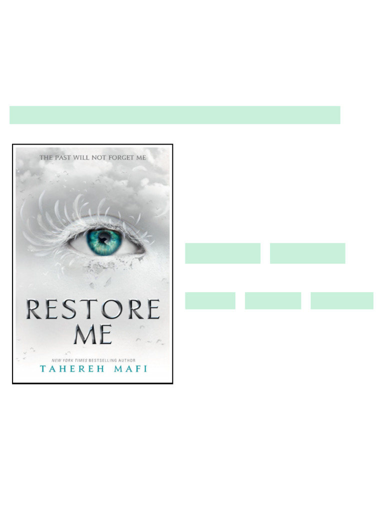 Restore Me ebook remastered edition | PDF