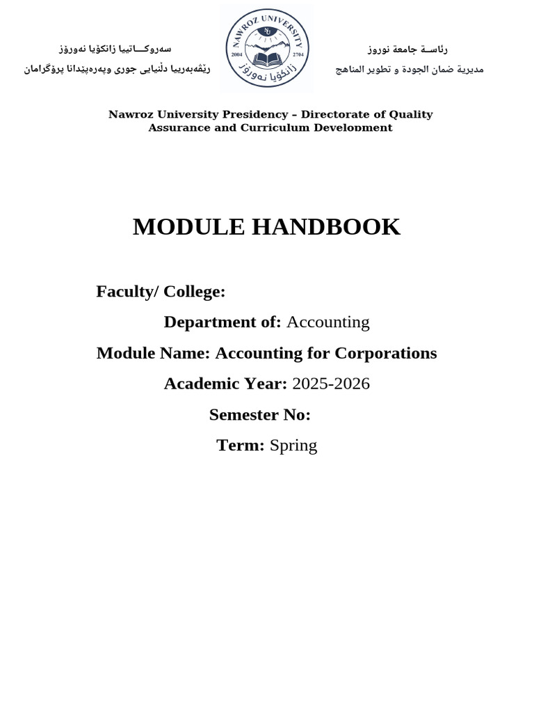 Accounting for Corporations Handbook | PDF