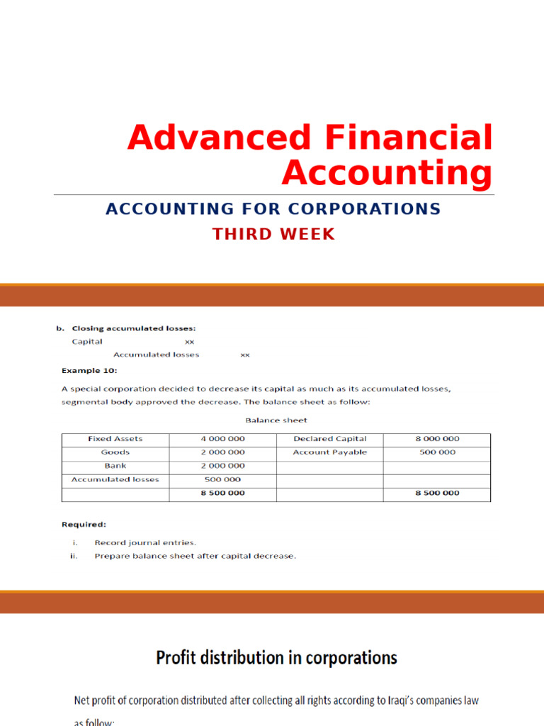 Third Week Profit Distribution in Corporations | PDF