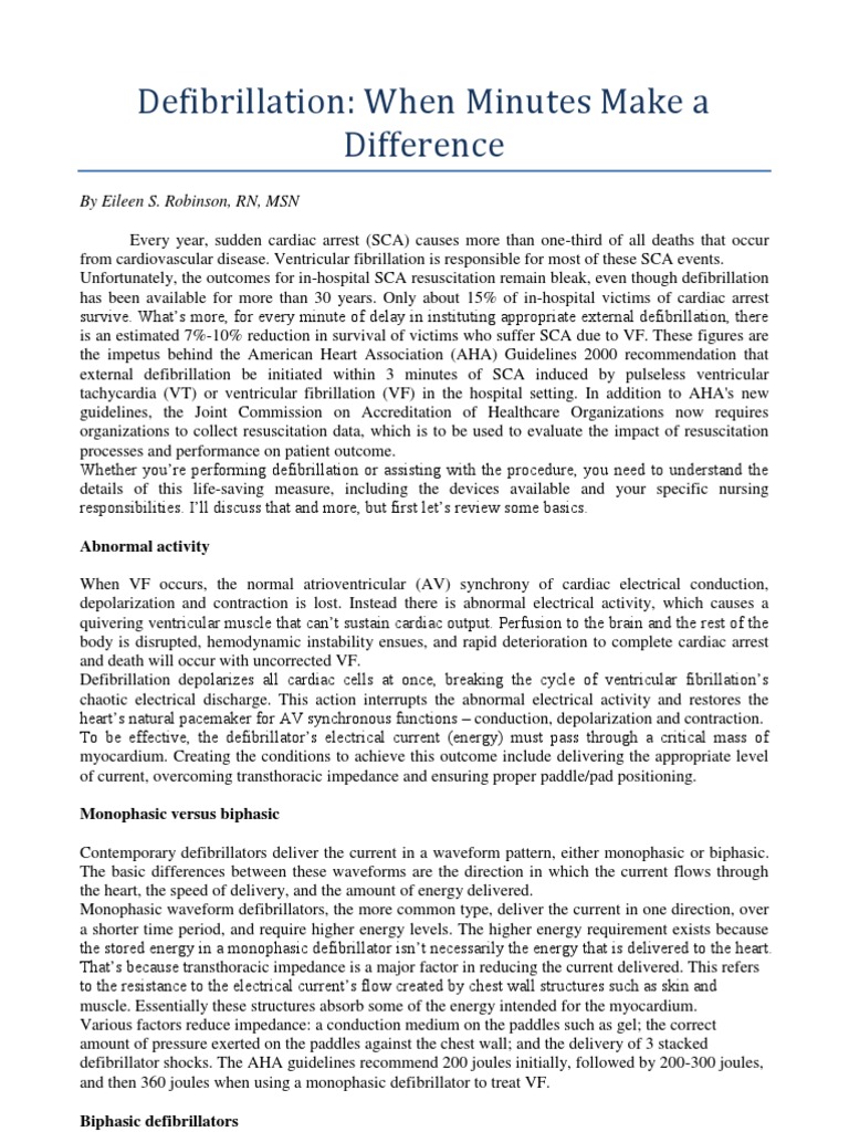 Defibrillation | PDF | Cardiac Arrest | Cardiopulmonary Resuscitation