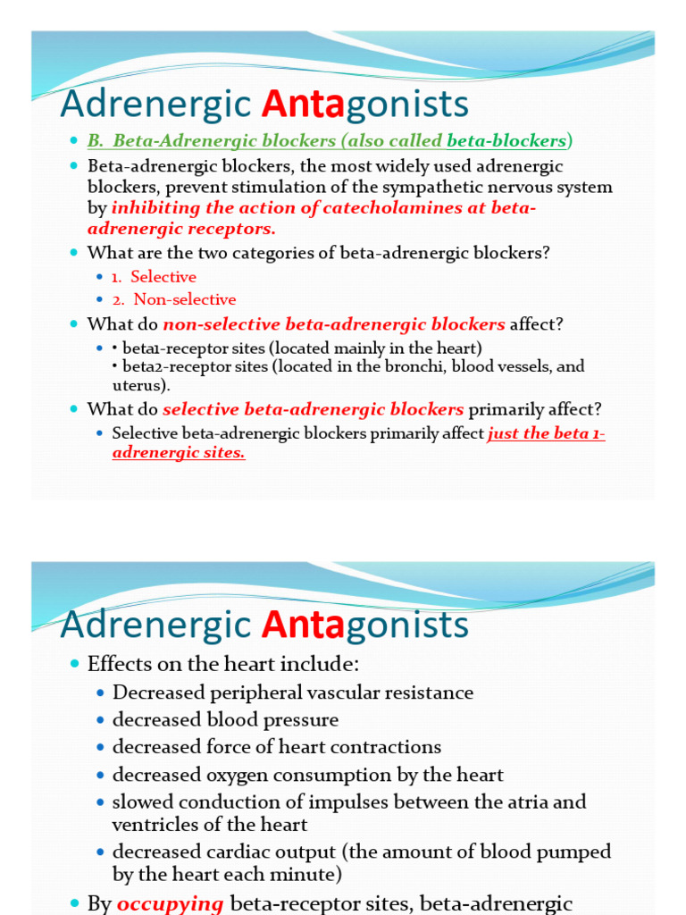 3 Blockers | PDF | Acetylcholine | Heart