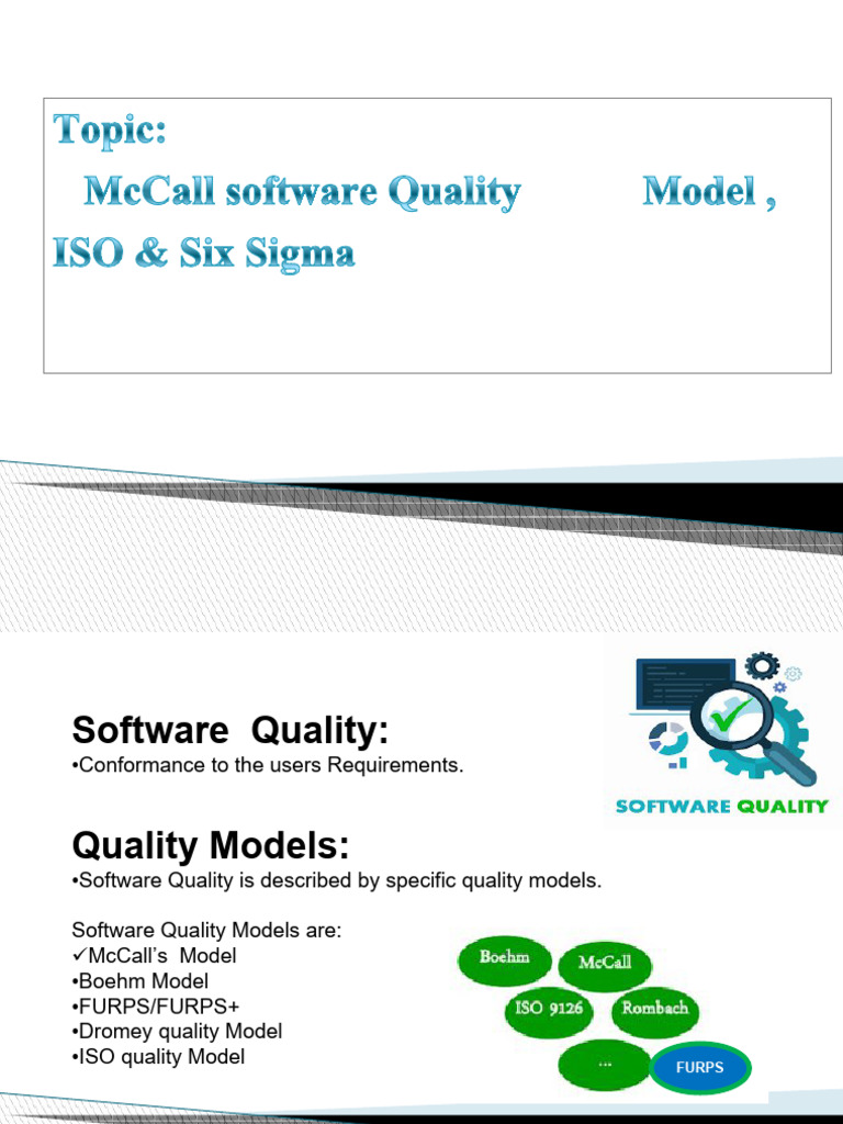 Mccall-quality, IsO and SIX Sigma | PDF | Six Sigma | Quality Management