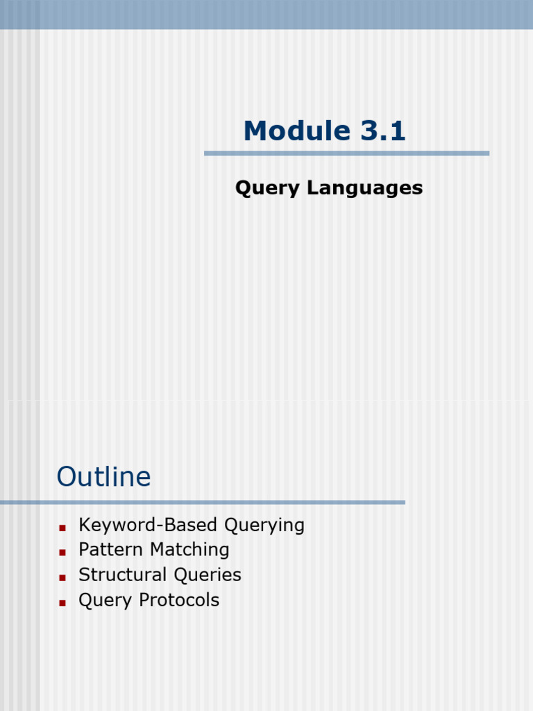 Module 3 | PDF | Databases | Information Retrieval