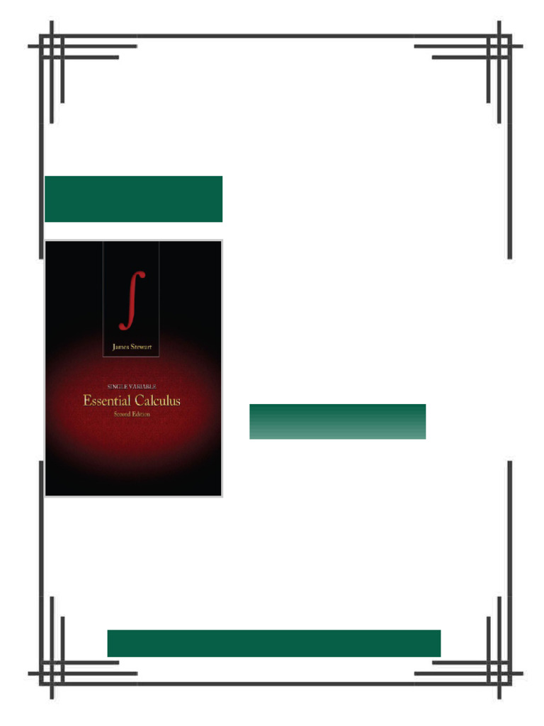 Single variable essential calculus 2ed. Edition Stewart J. ebook quick load access | PDF | Integral