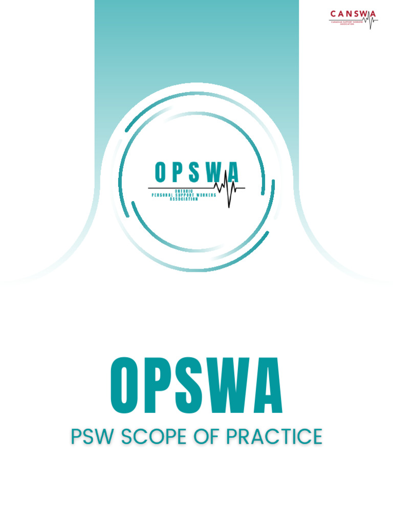 PSW Scope of Practice | PDF | Health Professional | Housekeeping