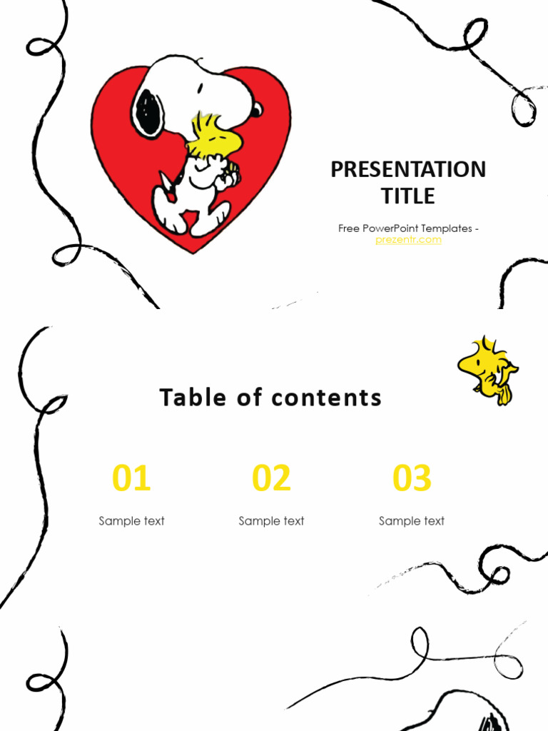 Snoopy Powerpoint Template | PDF