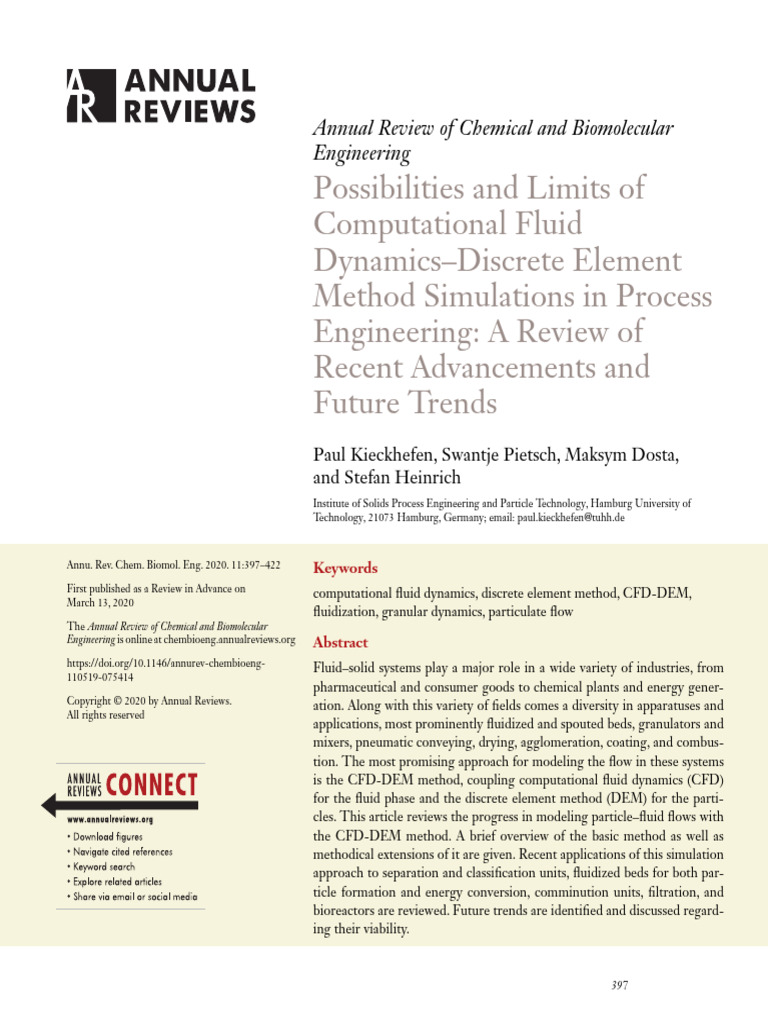 CFD-DEM Simulations in Process Engineering | PDF | Force | Viscosity
