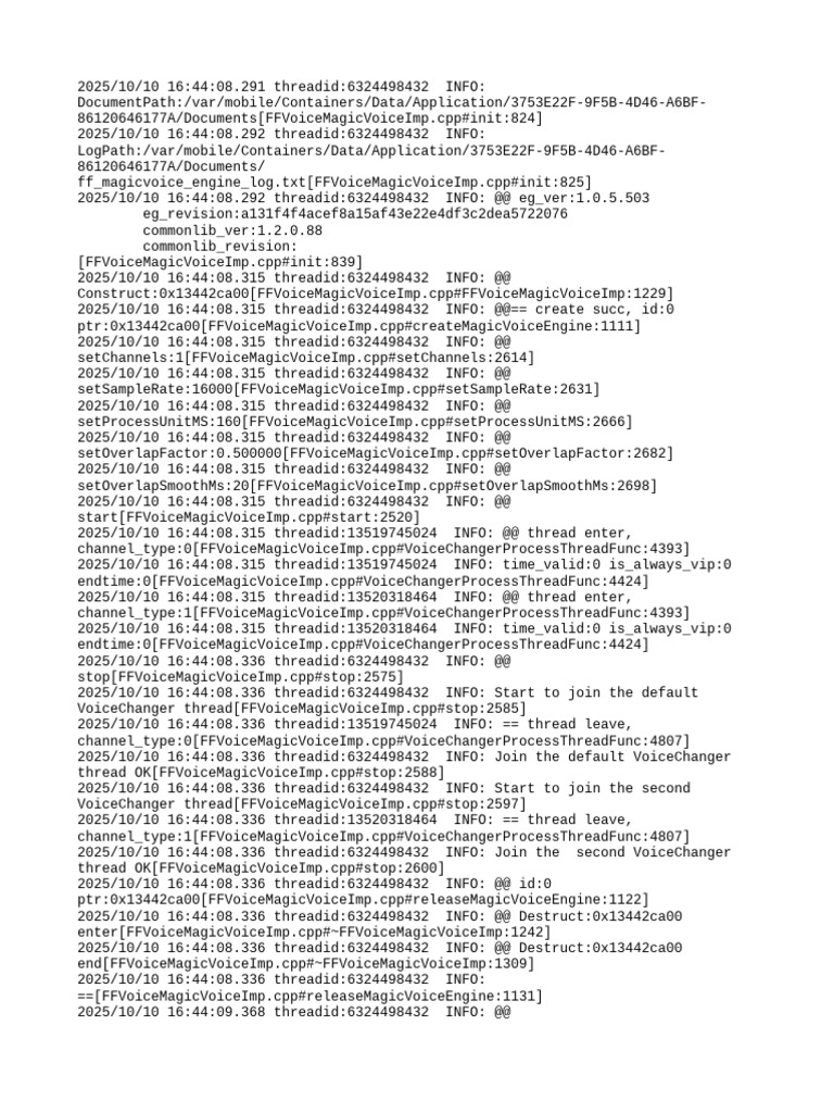 Ff Magicvoice Engine Log | PDF