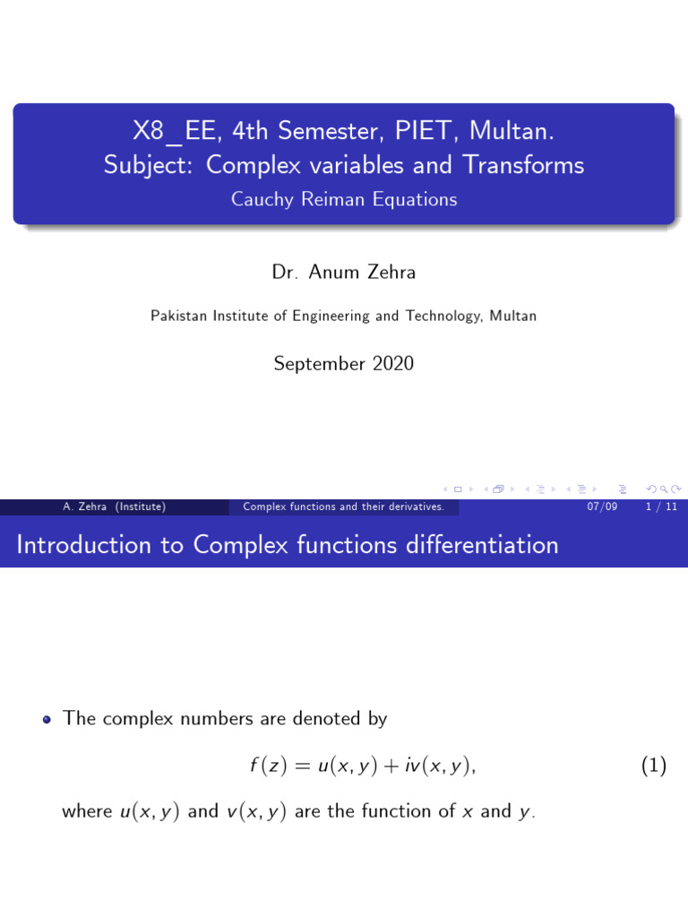 Complex Differentiation | PDF | Complex Analysis | Holomorphic Function