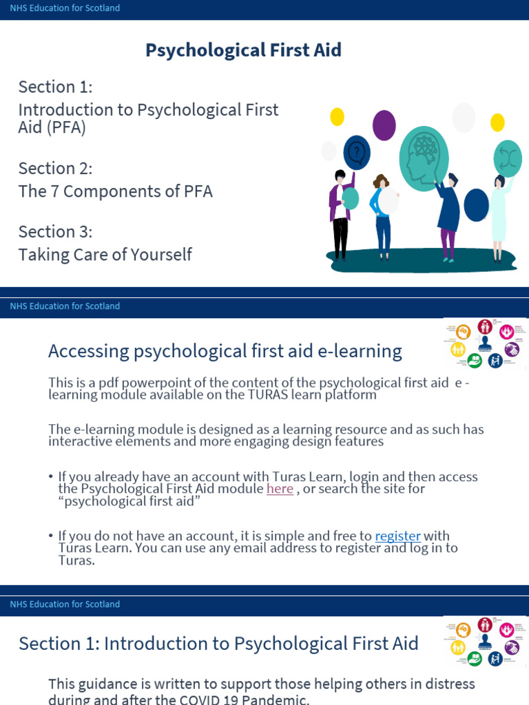 Psychological First Aid Guide for COVID-19 | PDF | Emotions | Mental Health