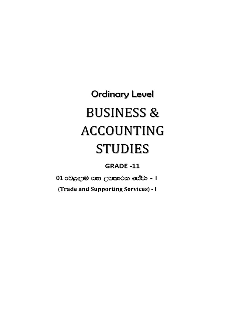 Grade 11 Business & Accounting Guide | PDF