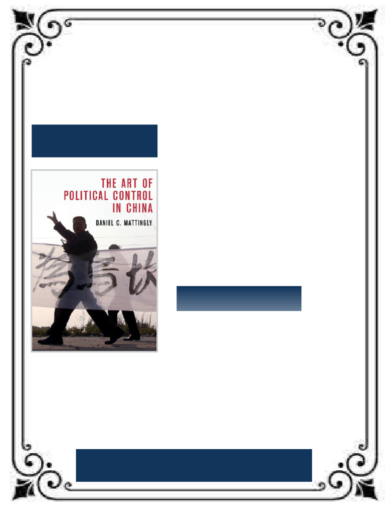 The Art of Political Control in China Daniel C. Mattingly eBook chapter pack | PDF | China ...