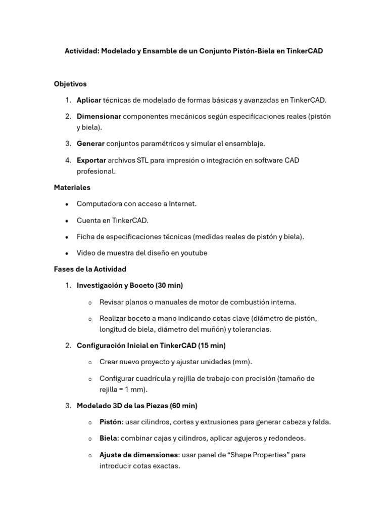 Actividad_tinker^Mpiston | PDF | Pistón