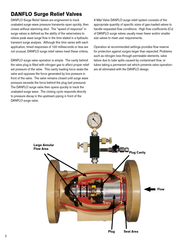 DANFLO Surge Relief Valves Overview | PDF