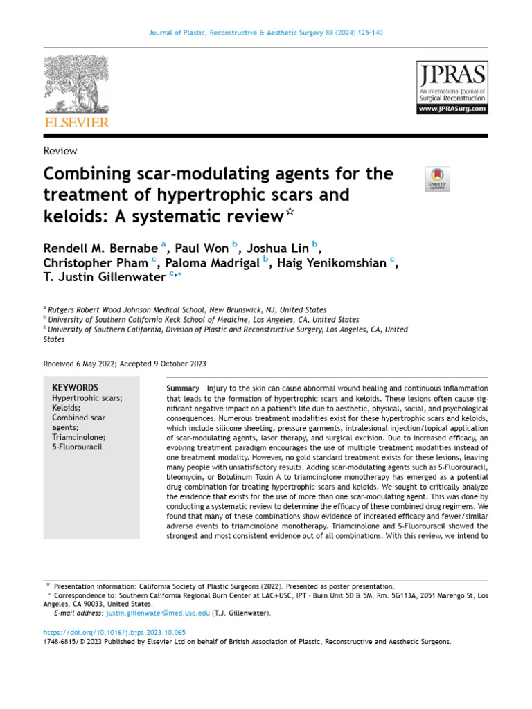 Combining Scar-modulating Agents for the Treatment of Hypertrophic ...