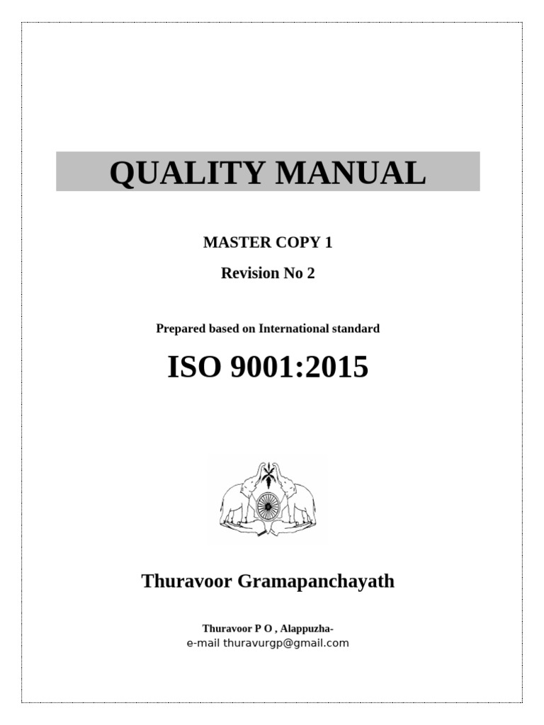ISO 9001:2015 Quality Manual Overview | PDF | Quality Management System ...